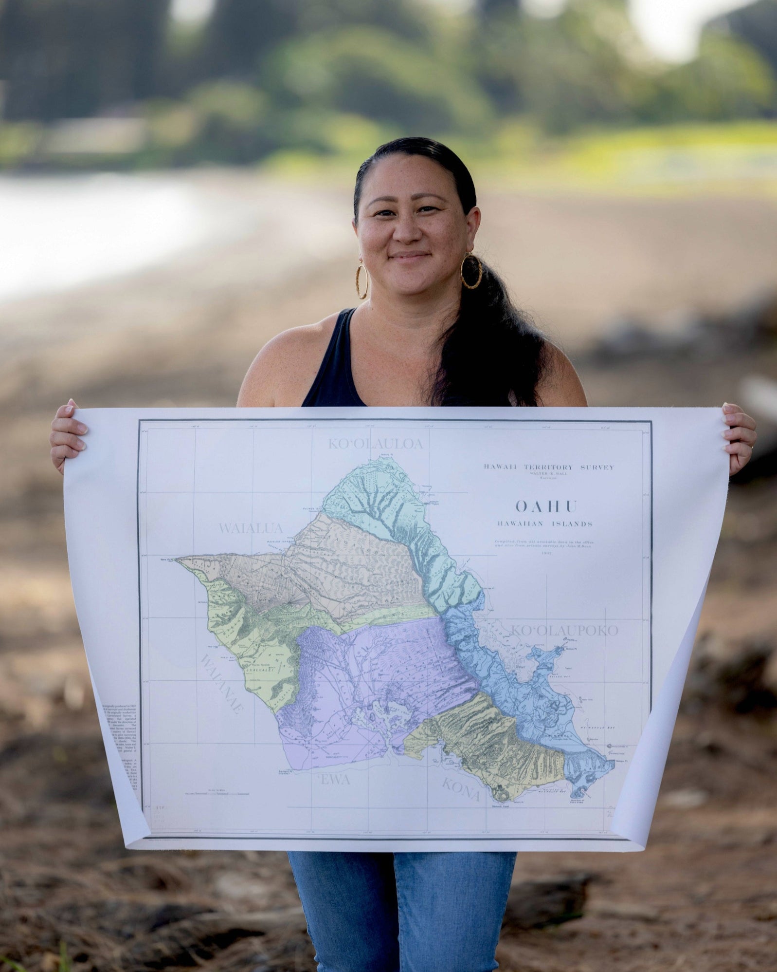 Ahupuaa Map Oahu- Vinyl Print – Kaulana Mahina